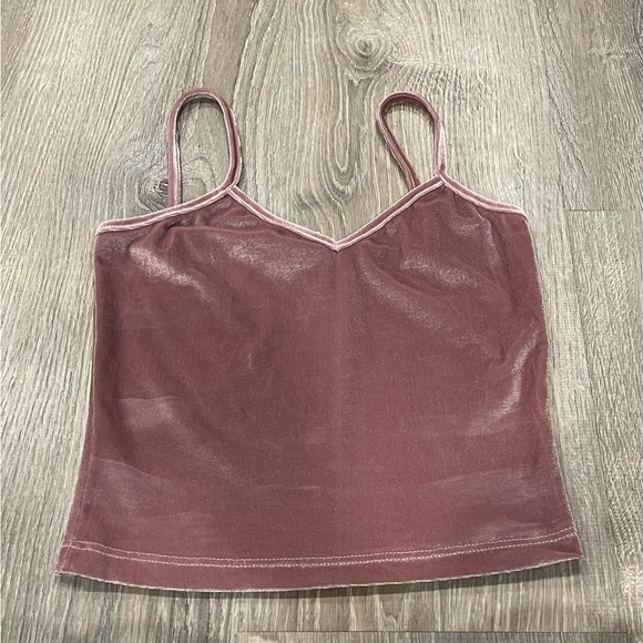 Full Tilt | Tops | Full Tilt Pink Velvet Tank Xs Shirt Oc1 | Poshmark
